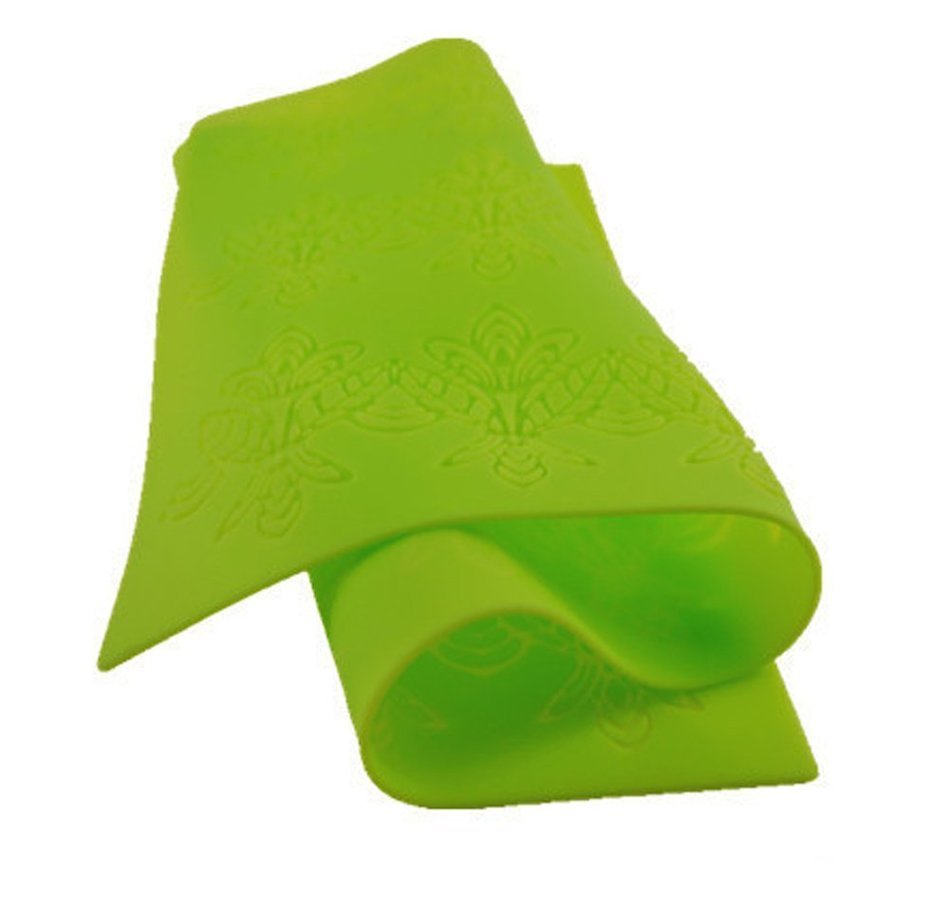 Lesirit Flower Pattern Silicone Fondant Cake Lace Embossed Mold Mat,14. ...