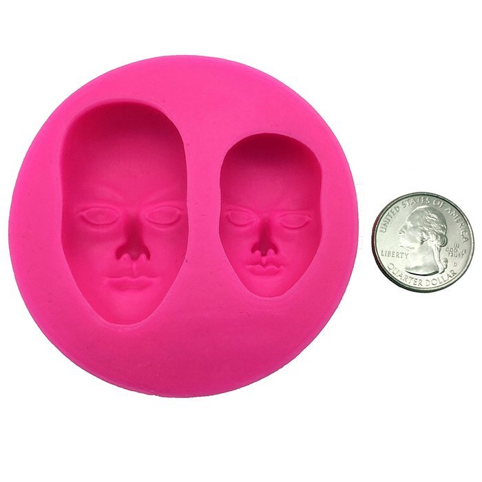 Okallo Products Face Molds for Candy Cake Decorations - Silicone Head ...