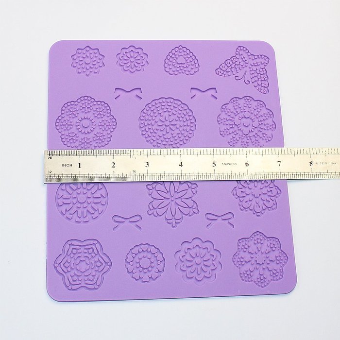 (Set of 2 )-Multi Circle Flowers Lace Mat Wedding Cake Decoration Tool ...