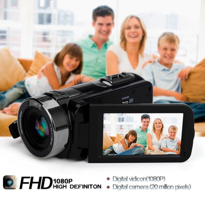 Camera Camcorder,Putars Portable Digital Video Camcorder HD Max.24.0 ...