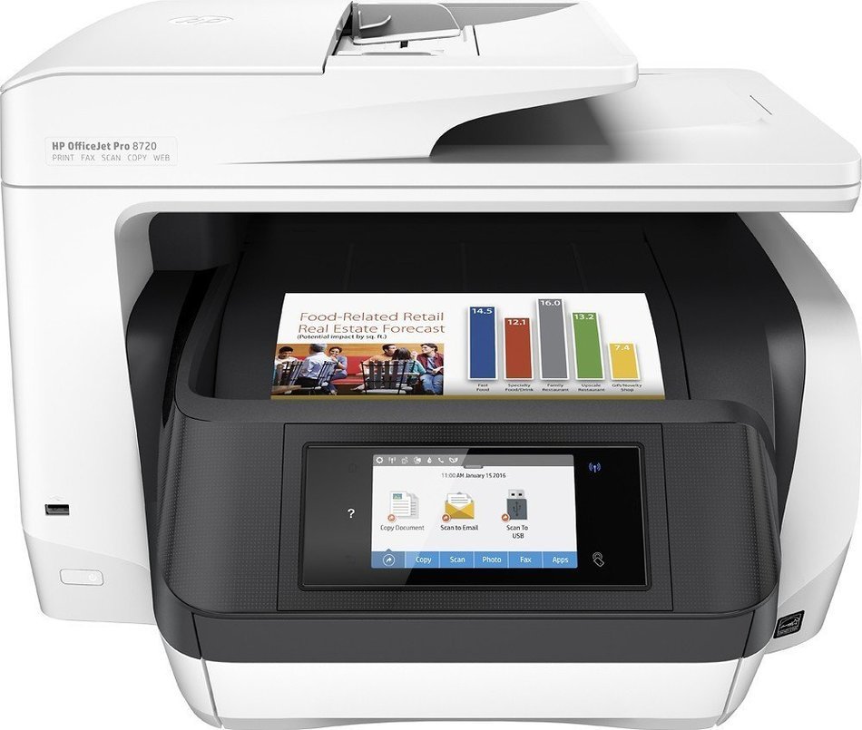 HP - Officejet Pro 8720 All-in-One Wireless All-In-One Printer free ...
