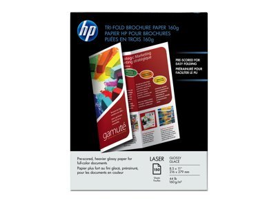 Hewlett Packard Tri Fold Laser Brochure Paper 150 St 8.5 x11 For Hp ...