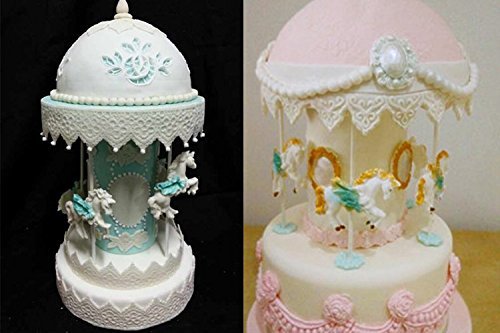 Anyana Carousel Horse Fondant Silicone Mold Soap Chocolate Mould Baking ...