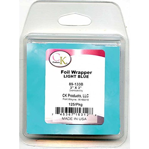 CK Products Foil Wrappers, 3" x 3", Blue free image download