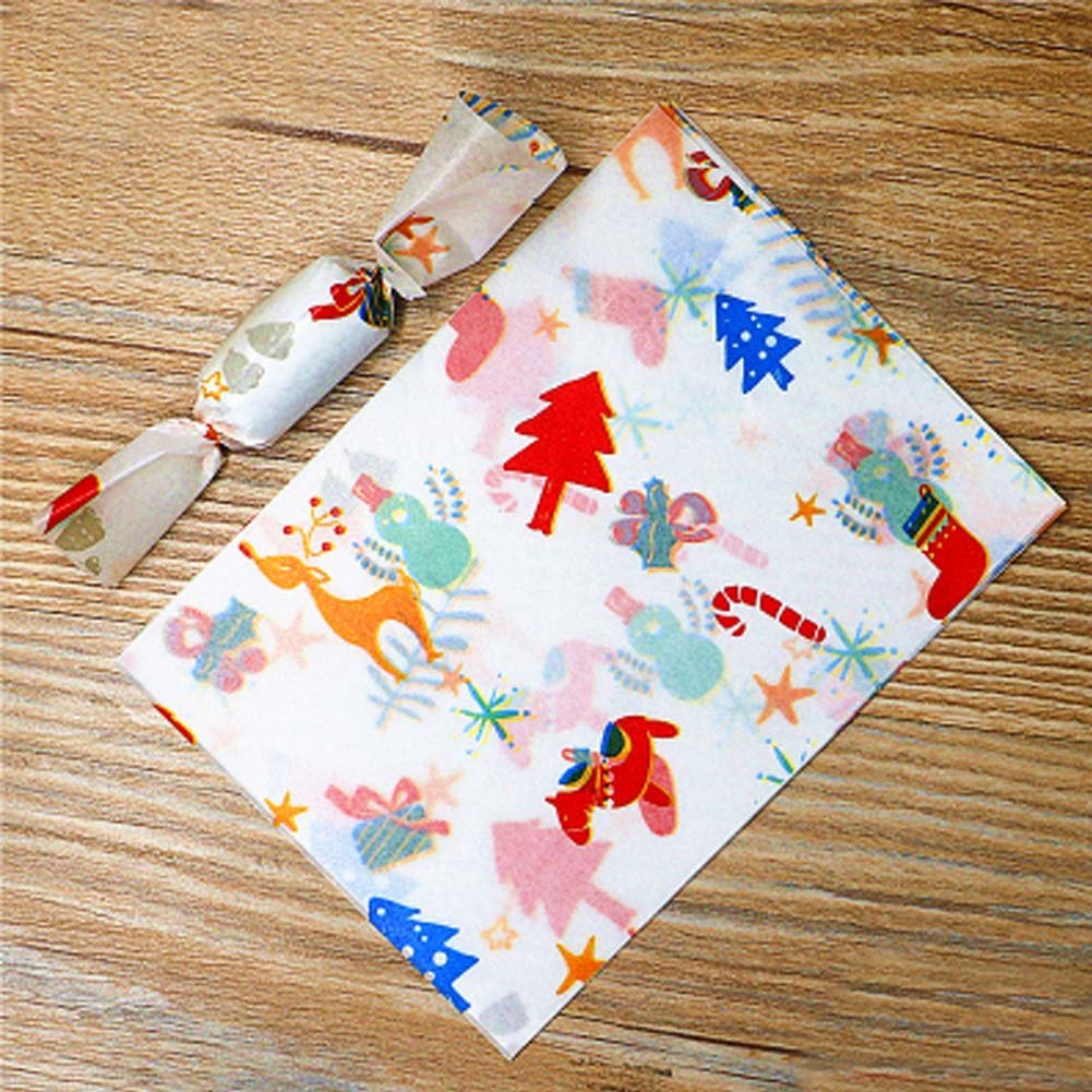100 Pcs Candy Wrappers Candy Making Wrapping Paper Twisting Wax Papers ...