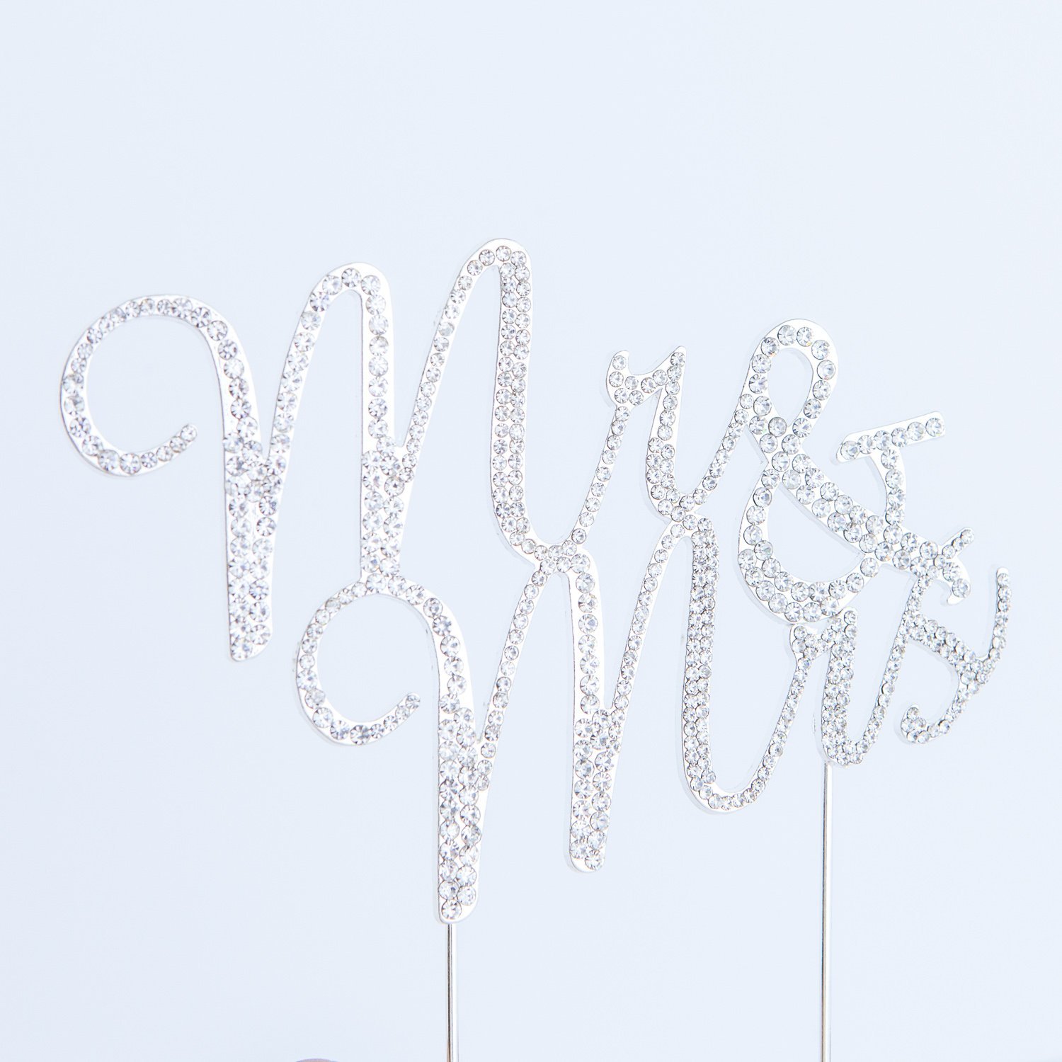 Mr and Mrs Wedding Cake Topper Gold Rhinestone Monogram Decoration ...