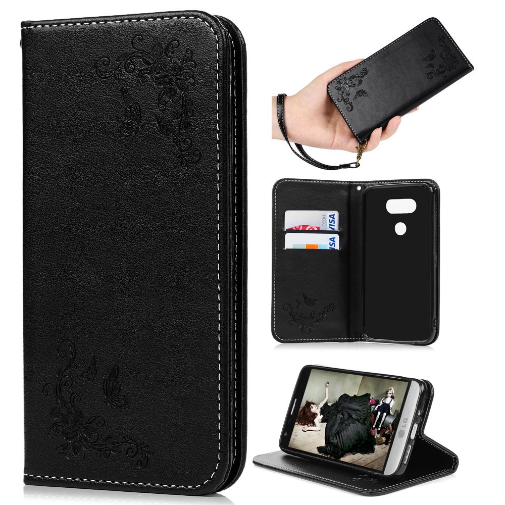 LG G5 Case,LG H868 Case - Wallet Folio Flip Magnetic Smart Closure ...