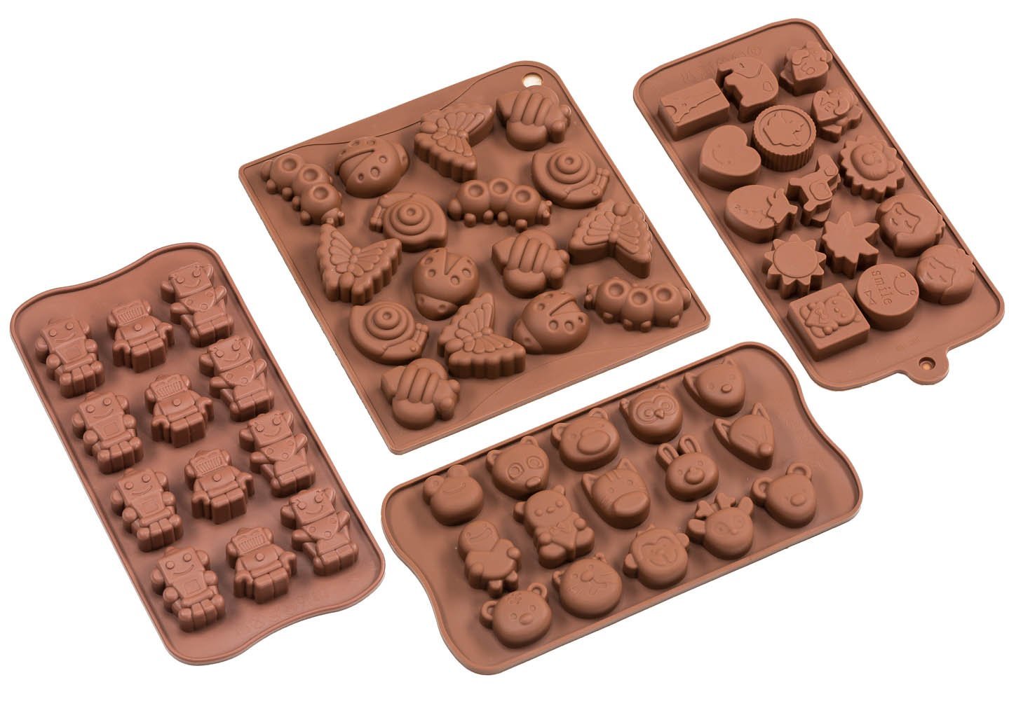 Sorbus Cartoon Shaped Silicone Molds for Chocolate Candy-Cartoons ...