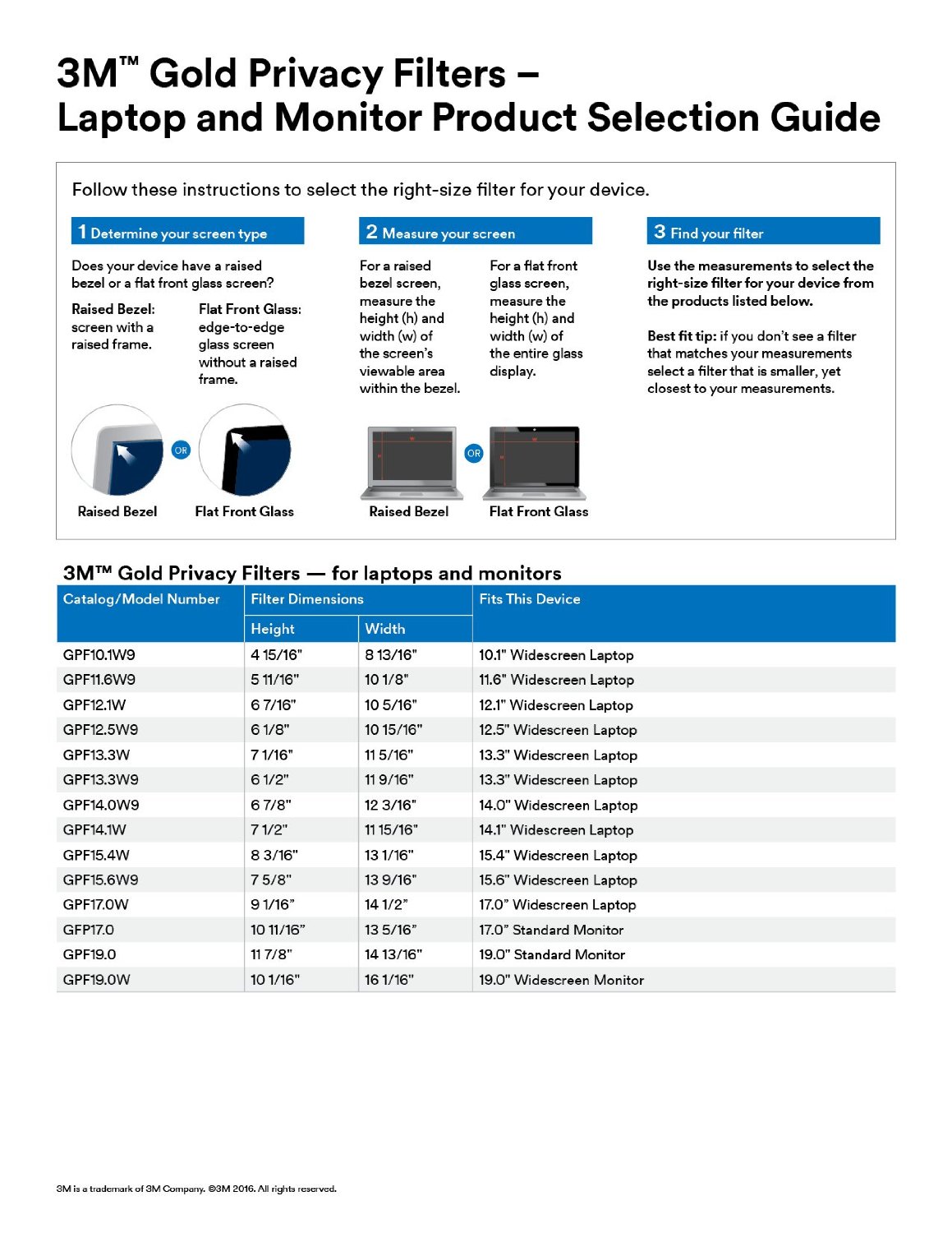 3M Gold Privacy Filter for Widescreen Laptop 13.3" (GPF13.3W) N45 free image download
