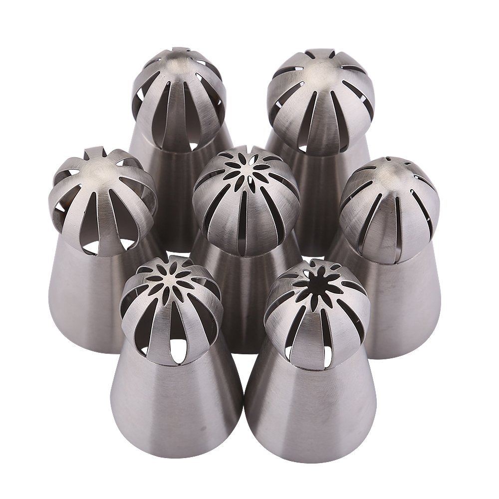 UTEN 12pcs Stainless Steel Russian Piping Nozzles Set DIY Pastry Icing ...