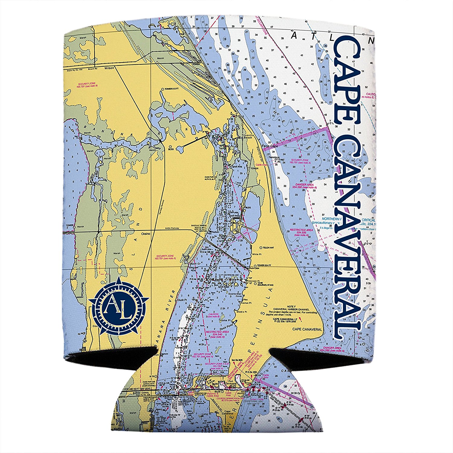 Altered Latitudes Cape Canaveral Chart Standard Beverage Cooler (4-Pack ...