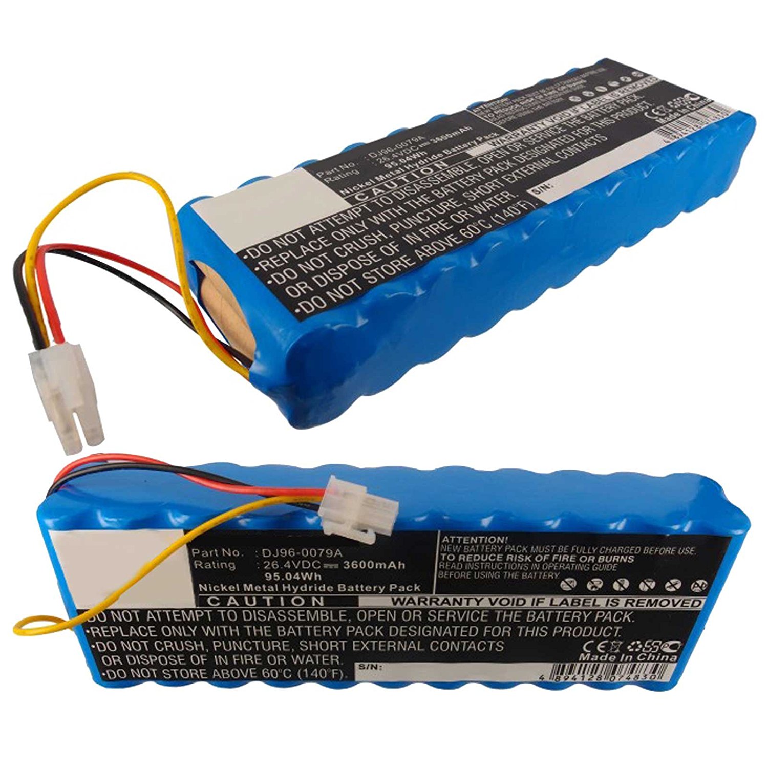 2x Exell EBVB-157 NiMH 26.4V 3600mAh Vacuum Battery Fits SAMSUNG VC ...