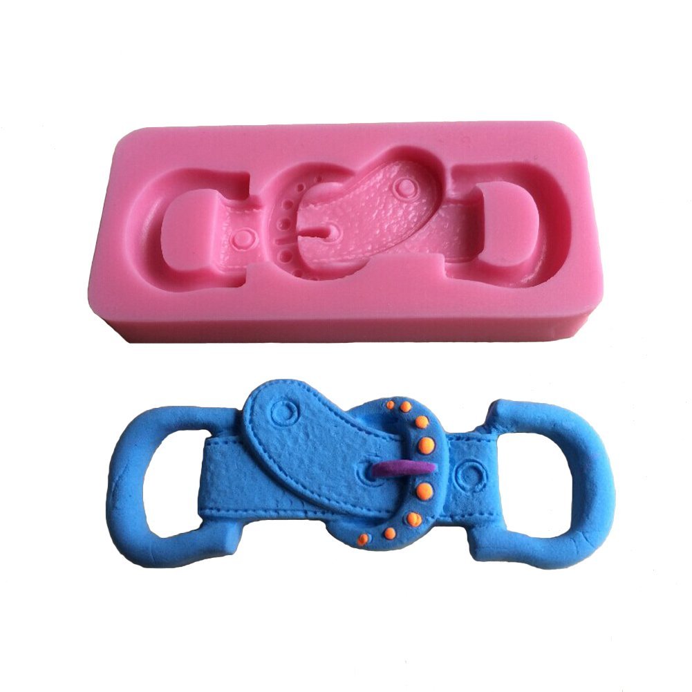Karen Baking Fashion Belt Buckle Shape 3D Silicone Cake Mold For Cake ...