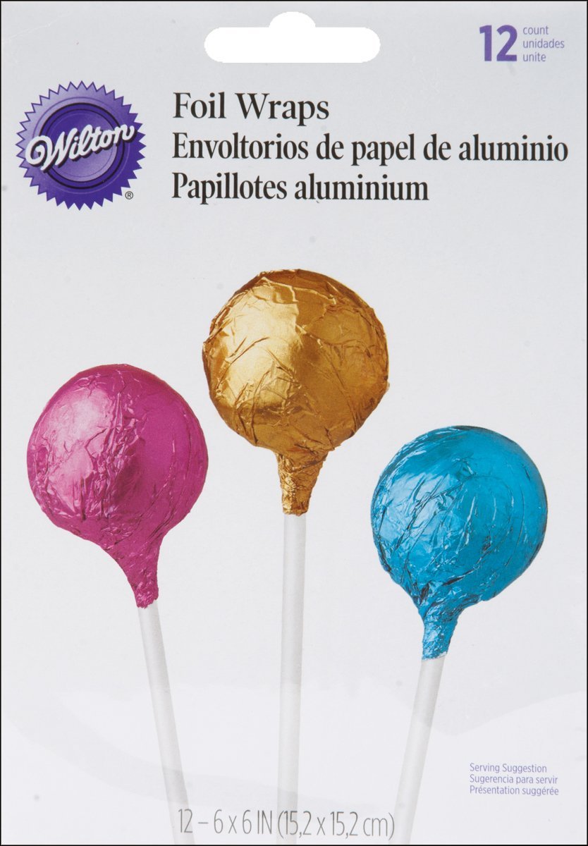 Wilton POPS Silver Foil Wraps, 12-Count N27 free image download