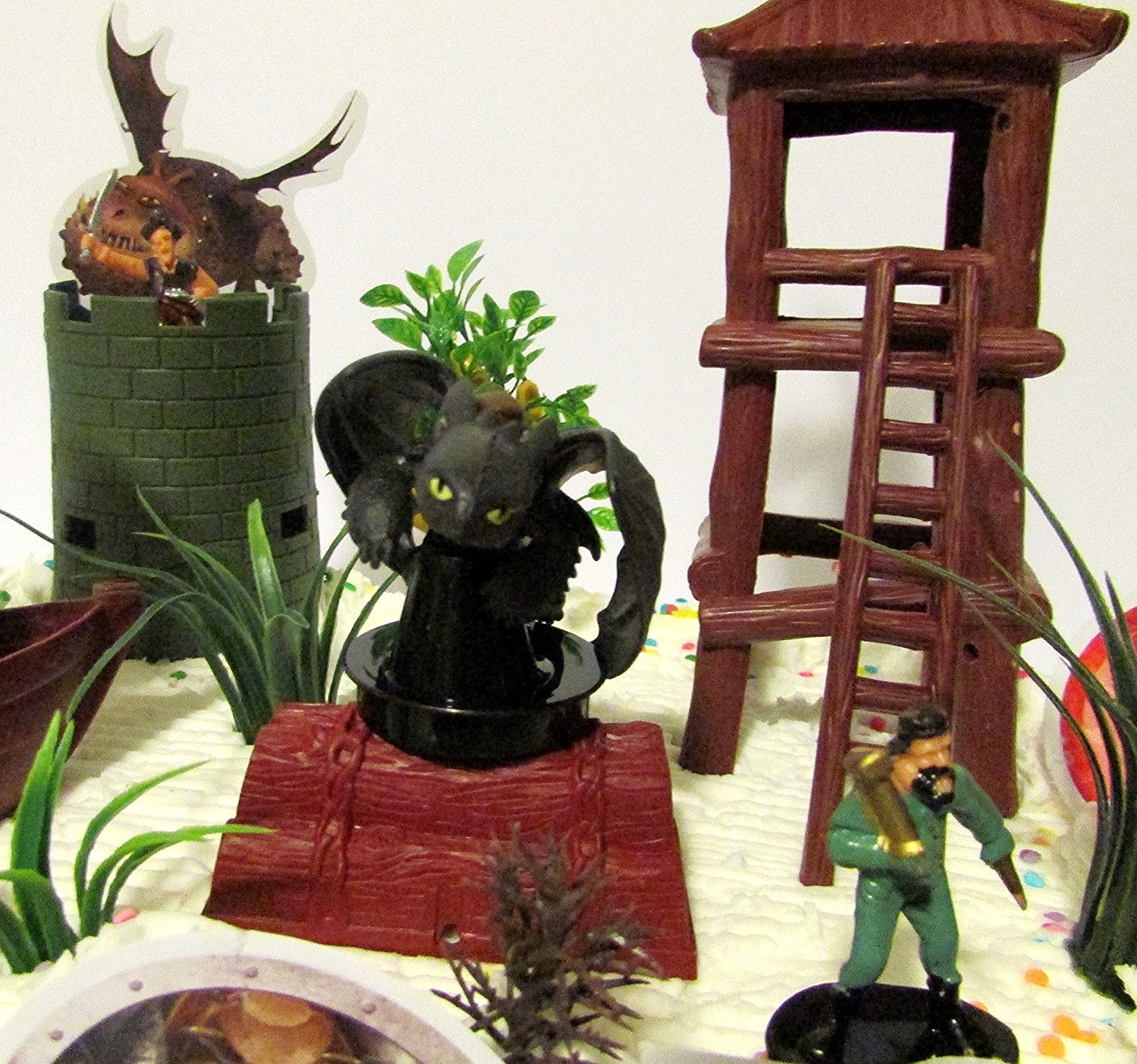 How To Train Your Dragon 20 Piece Birthday Cake Topper Set Featuring ...