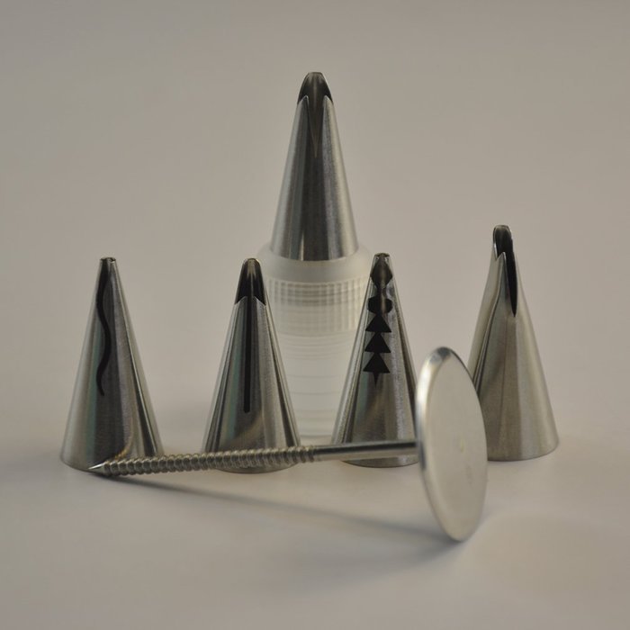 TANGCHU Cupcake Decorating Kit Stainless Steel Tips 11PCS/SET Round ...