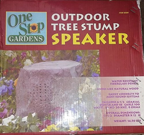 OneStop Gardens Outdoor Tree Stump Speaker 6.5' 2 Way 100 Watt ...