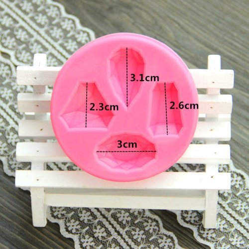 Anyana Gemstone & Diamond & Crystal Silicone Fondant Mold Cake ...