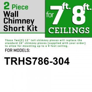 ZLINE 2-12 in. Short Chimney Pieces for 7 ft. to 8 ft. Ceilings N13 ...