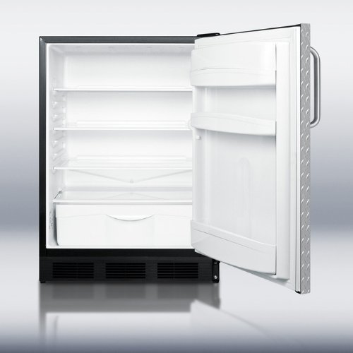 Summit 5.5 Cu. Ft. Refrigerator w/ Diamond Plate Door N6 free image ...