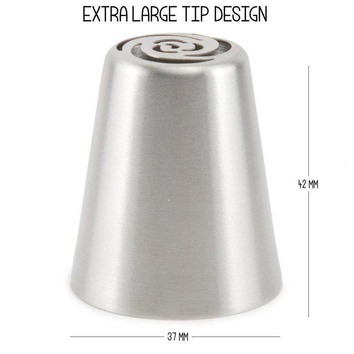 90 pcs Russian Piping Tips Set - 60 Icing Tips (XXL Size) + 30 Piping ...