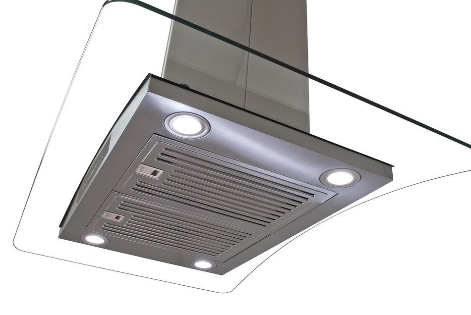 Golden Vantage Stainless Steel 30" Euro Style Island Mount Remote Range ...