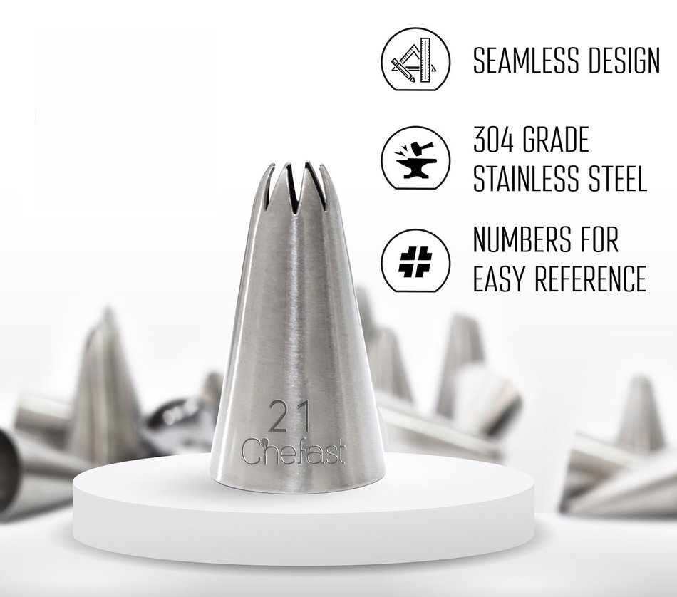 Cake Decorating Tip Set by Chefast - Perfect for Cakes, Cupcakes, and ...