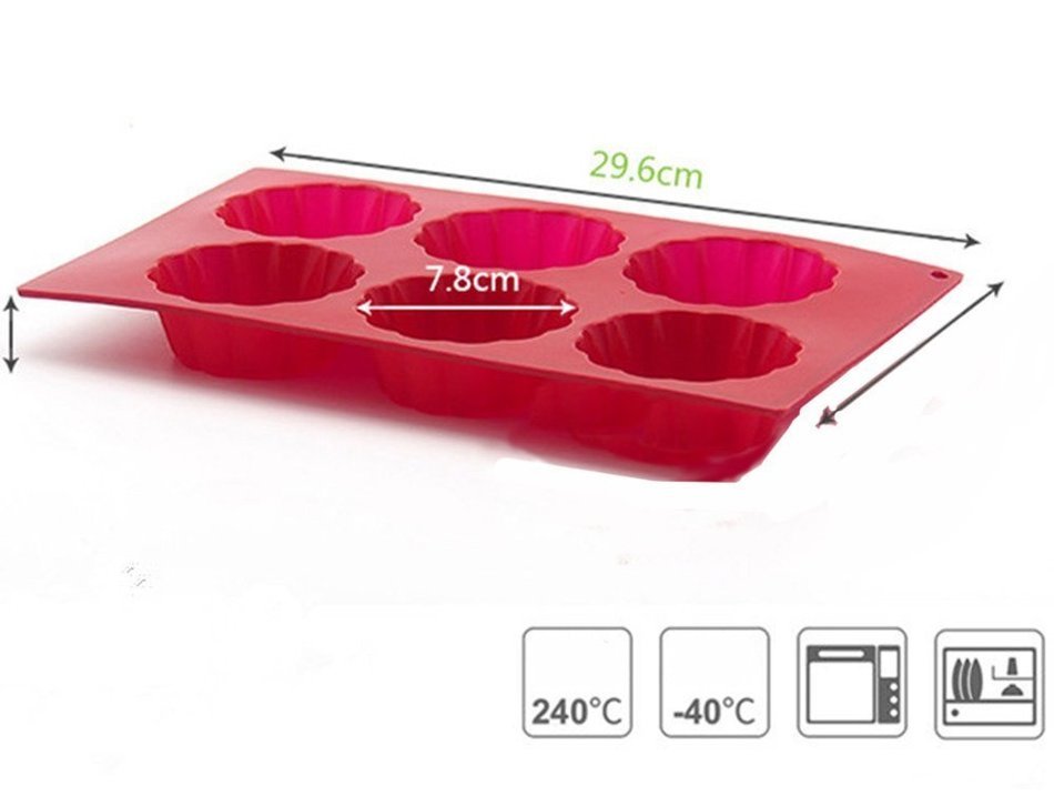 Muffin Cups Each Egg Tarts Silicone Cake Mold Baking Tools A Microwave