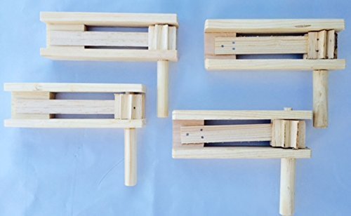 4 Small Eardrum Loud Wood Noisemaker Grogger Matraca Ratchet Soccer ...