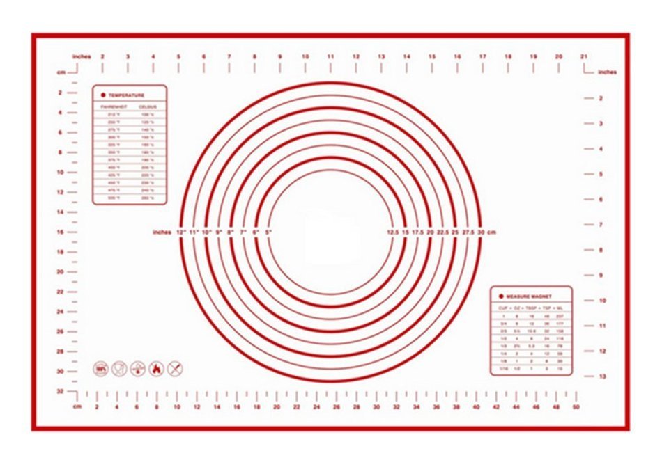 GogoForward Silicone Fiberglass Baking Sheet Rolling Dough Pastry Cakes ...