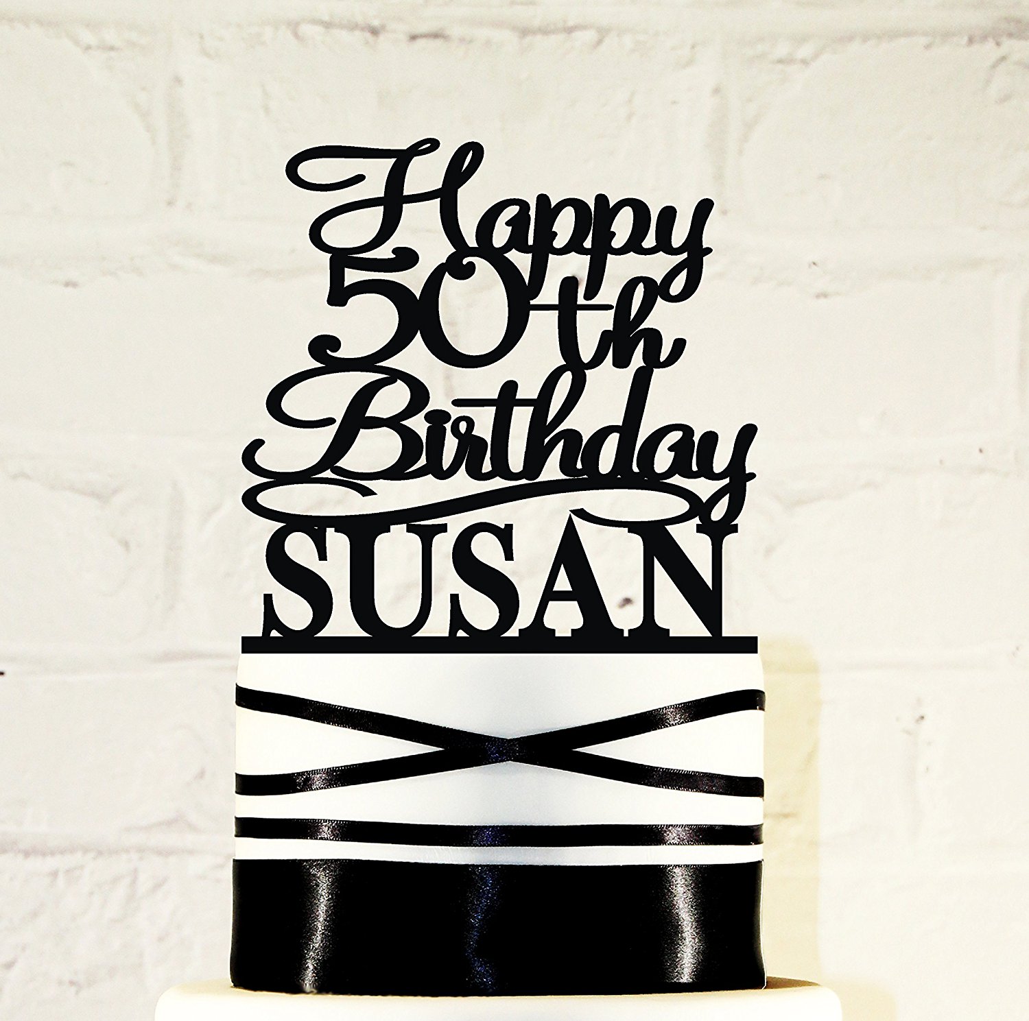 50th Birthday Name Cake Topper 50 Years Loved Custom 50 Years