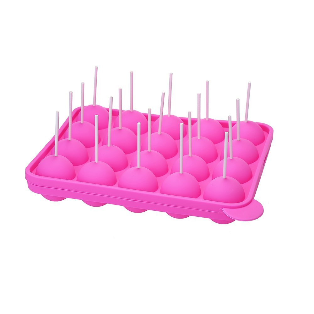 DECORA 20 Silicone Tray Pop Cake Stick Mould Lollipop Cupcake Baking ...