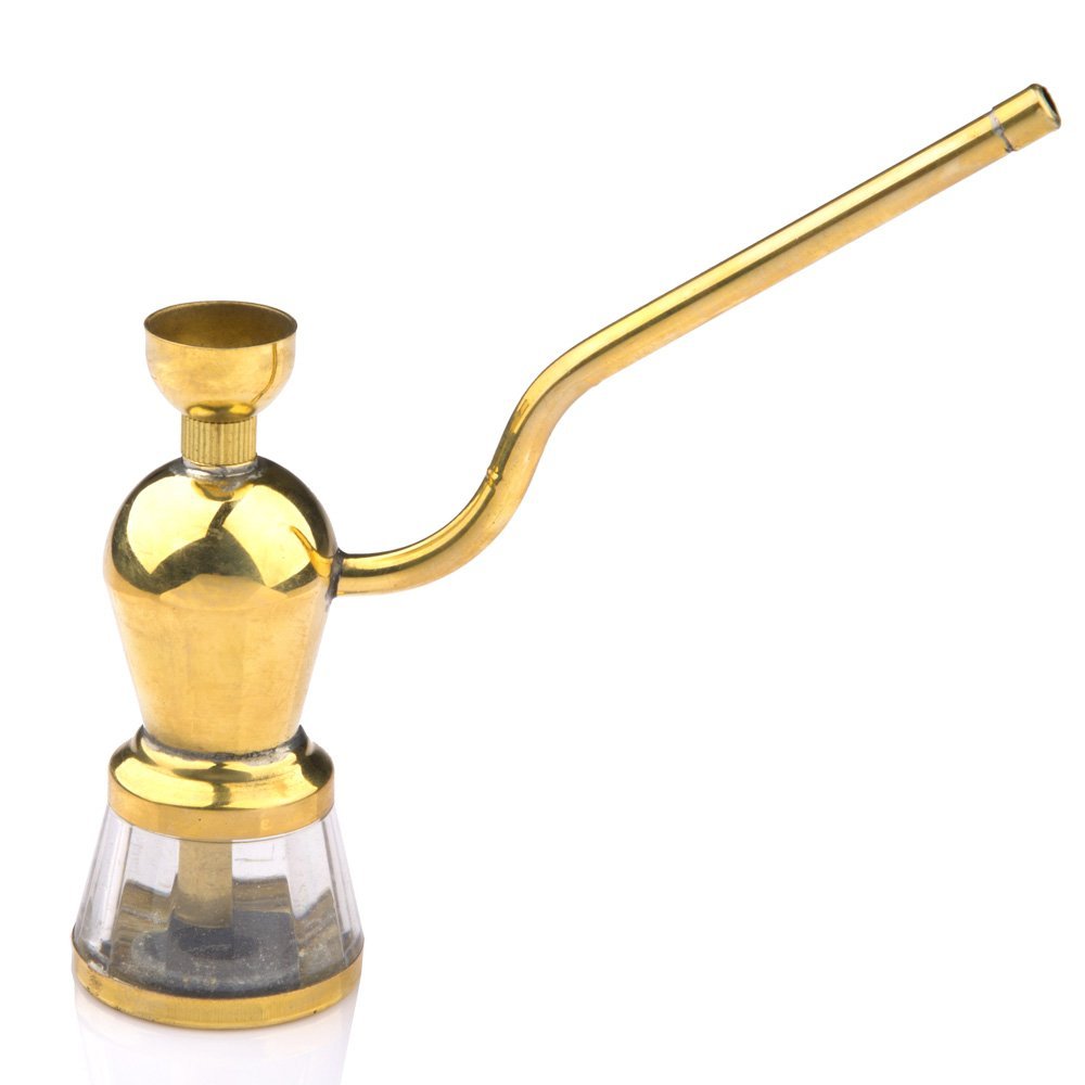 MINI Golden color Water Smoking Pipe Hookah shisha Cigarette Holder ...