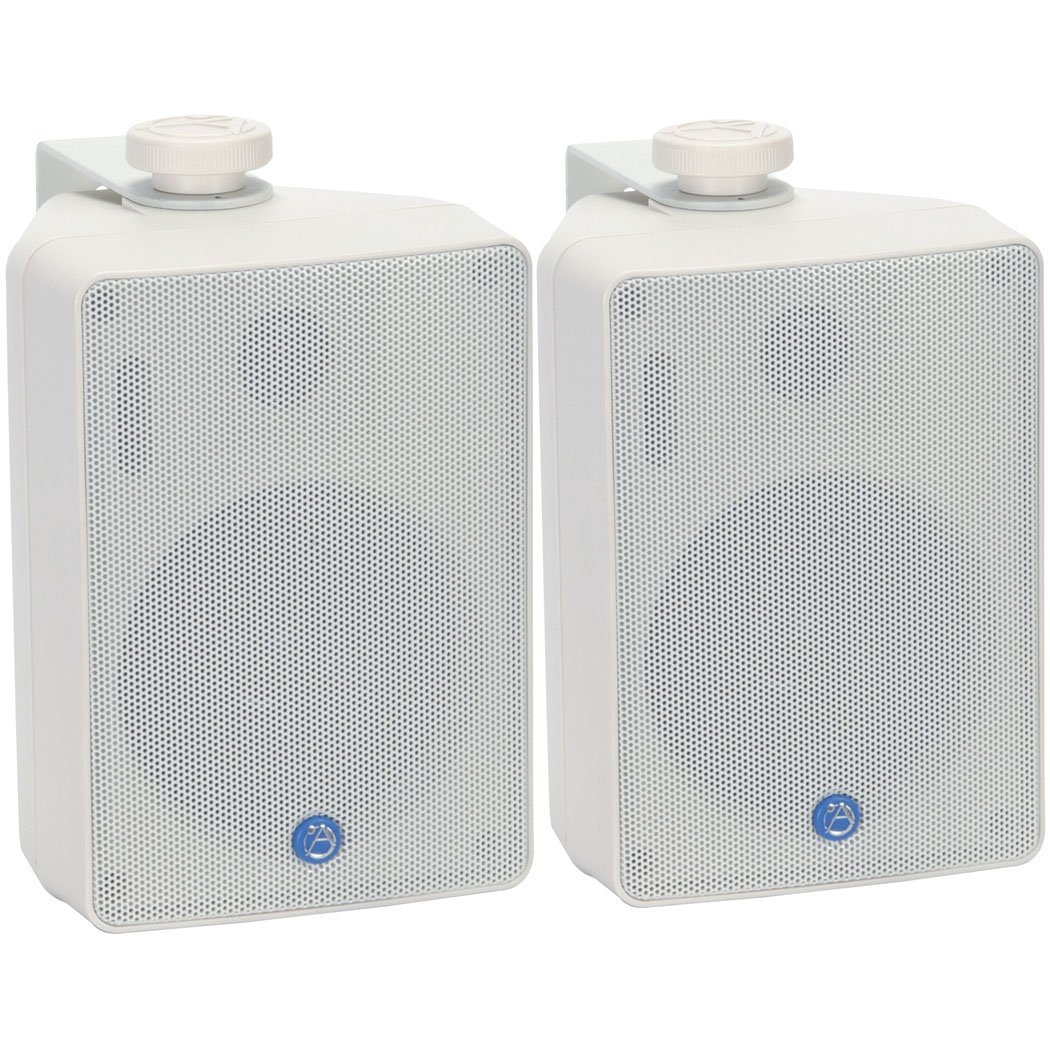 Atlas Sound SM42T-W 4" 2-Way Weather Resistant Speaker System With 70 ...