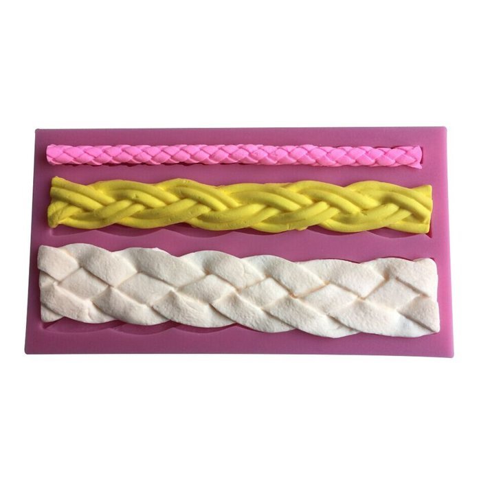 Karen Baking Three Kinds Rope Shape 3D Silicone Cake Mold For Cake ...