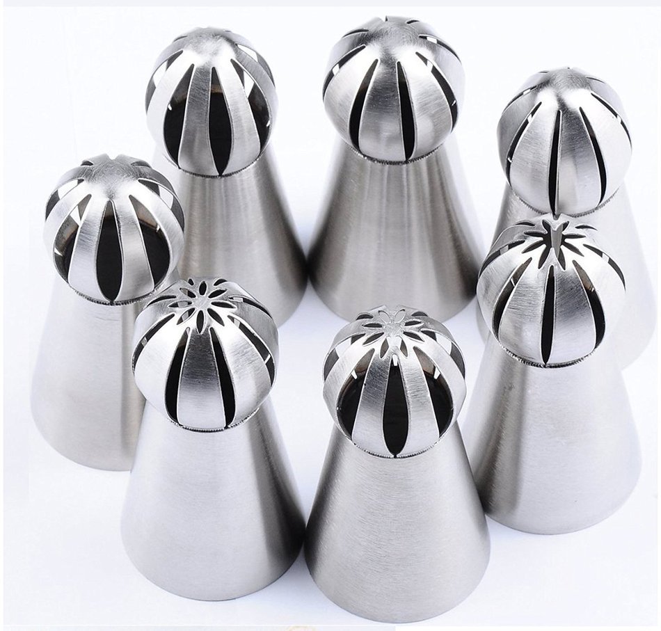 Kootips 7pcs/set Sphere Ball Tips Russian Icing Piping Nozzles with ...