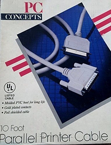 Vintage PC Concepts Parallel Printer Cable DB-25 Male to Centronics 36 ...