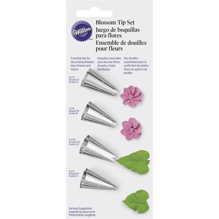 Wilton 418-9613 4 Piece Flower Icing Tip Set N3 free image download
