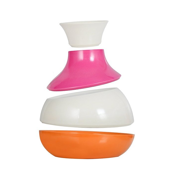 Mixing Bowl 4 Piece Stackable Multifunction Fruit Basket Serving Bowl ...