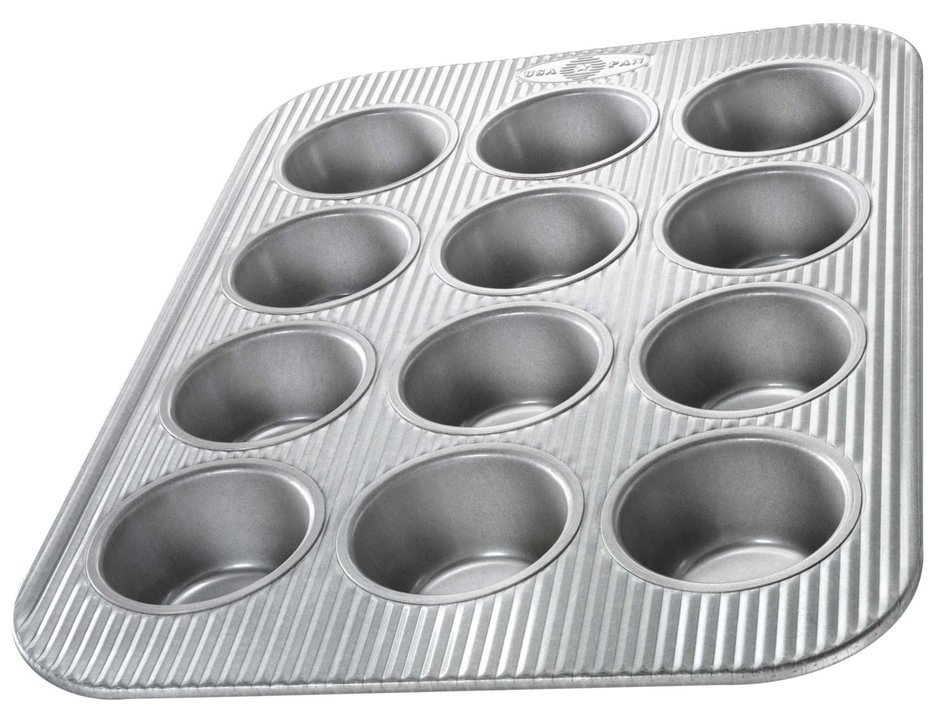 USA Pan Bakeware Aluminized Steel Cupcake and Muffin Pan, 12 Cup free ...