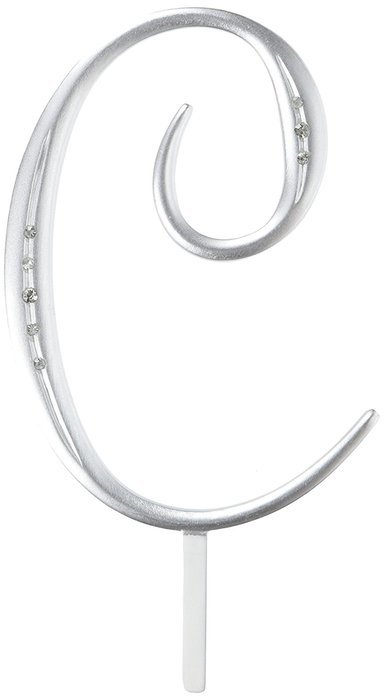 Lillian Rose Rhinestone, Monogrammed Letter C, 5.5-Inch, Silver free ...