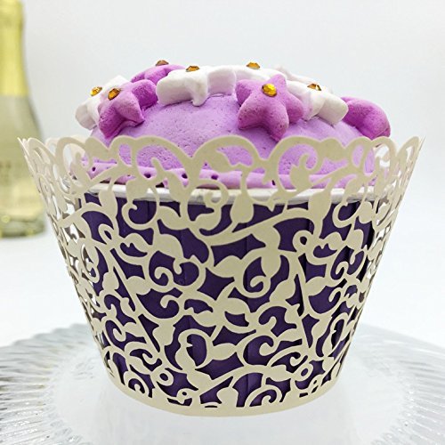 CozyT 50 PACK Vine Design Cupcake Wrappers Artistic Bake Cake Paper ...