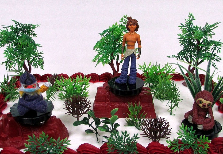 THE CROODS 16 Piece Birthday Cake Topper Set Featuring Crood Figures ...