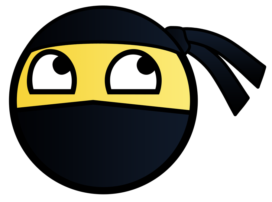 Smiley ninja on a white background free image download