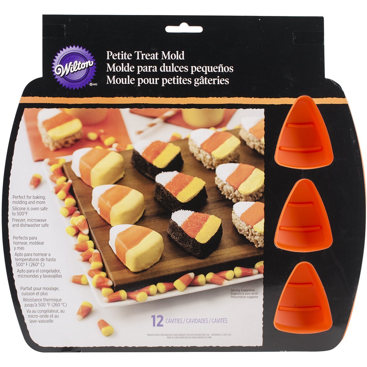 Wilton 2105-8331 12 Cavity Silicone Candy Corn Mold free image download
