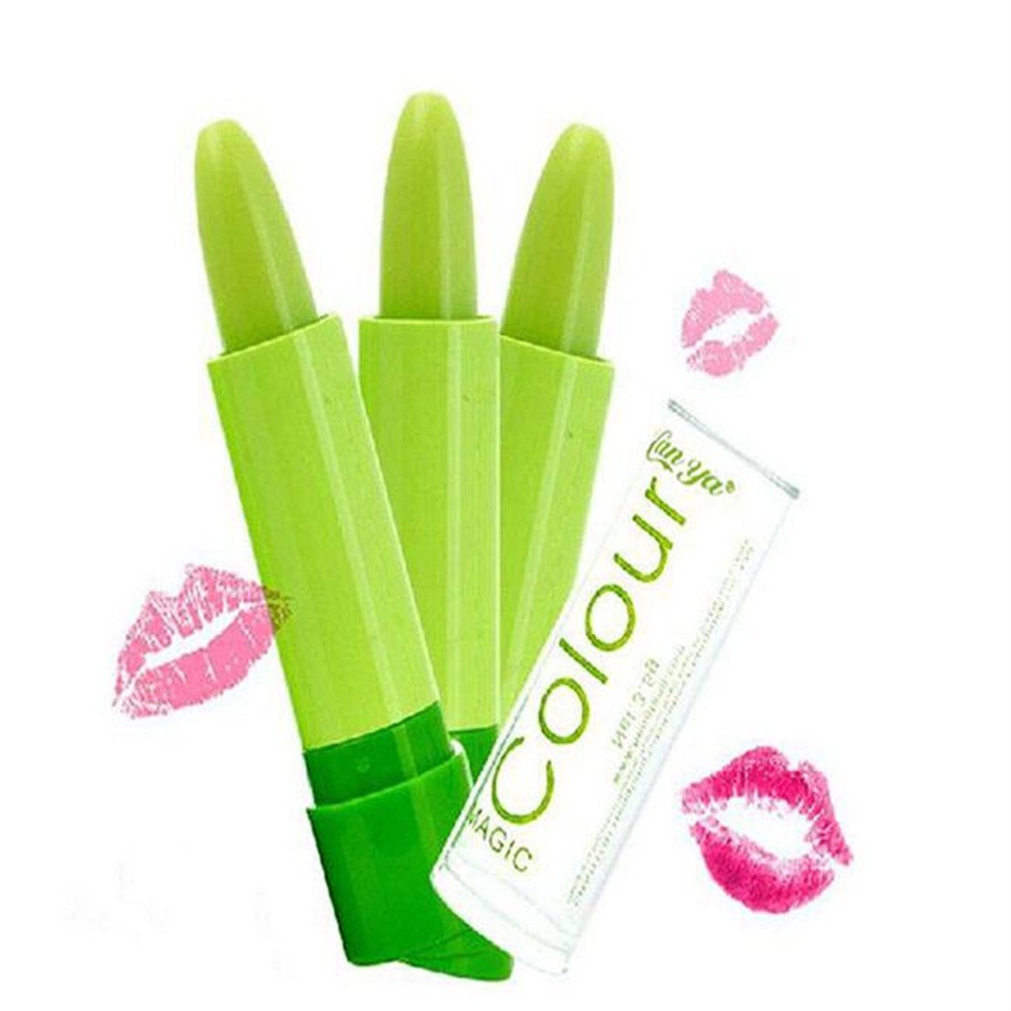GUAngqi Magic Temperature Color Changing Lipstick Moisture Green to ...