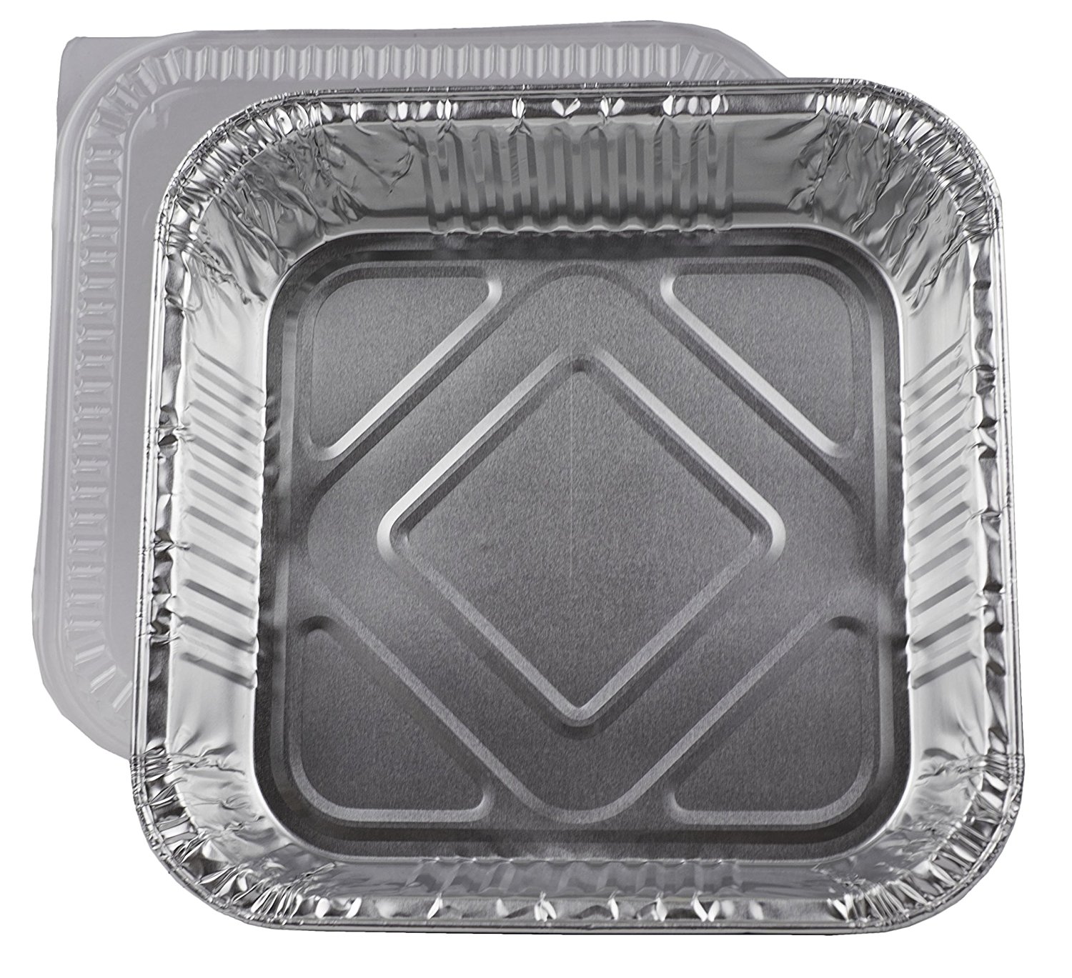 Square Foil Cake Pan 8" x 8" with Lid 5 Sets N2 free image download