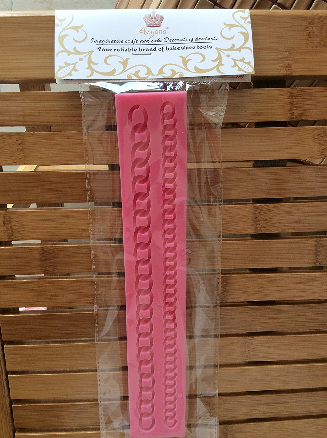 Anyana Diamond Chain Silicone Fondant Mold Cake Decorating Pastry Gum ...