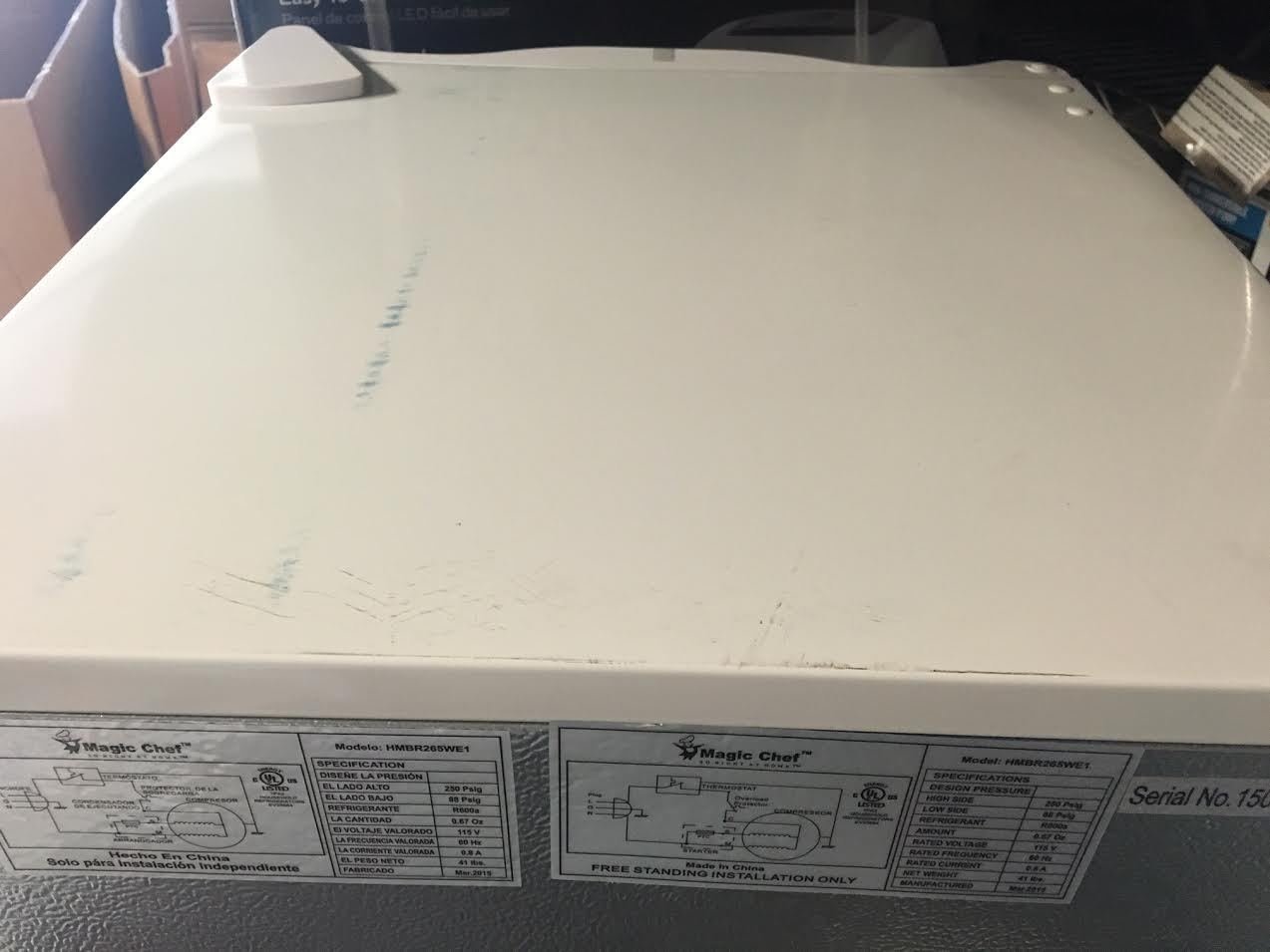 Magic Chef 2.6 cu. ft. Mini Refrigerator in White, ENERGY STAR N3 free ...