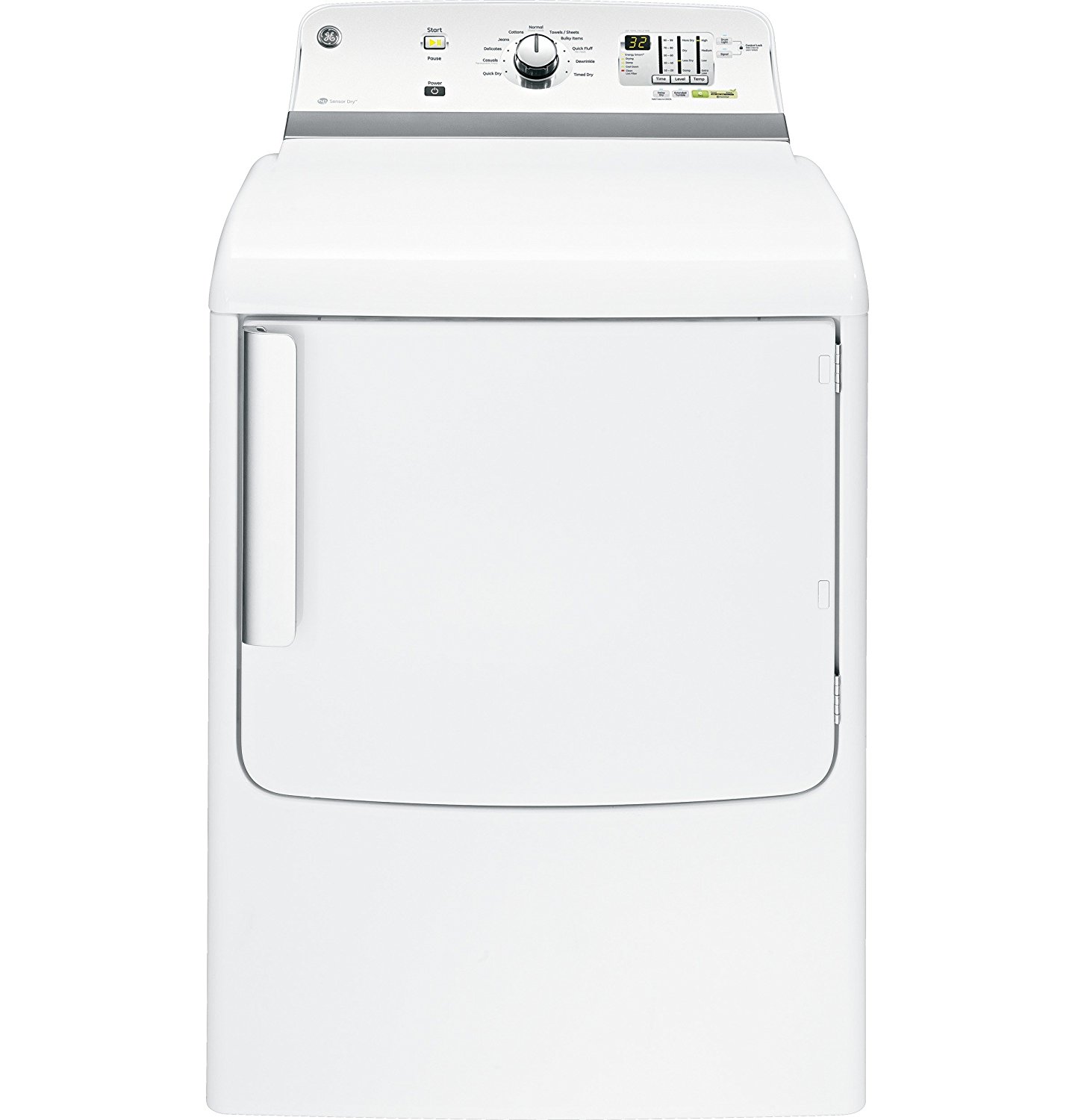 GE GTDP740GDWW 7.8 Cu. Ft. White Gas Front Load Dryer free image download